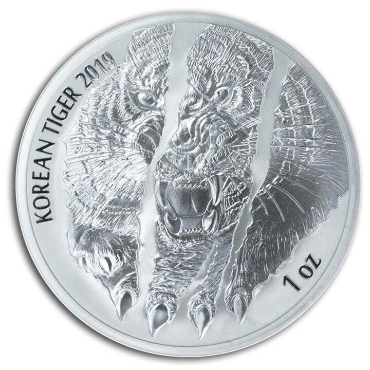 KOMSCO Mint South Korea Korean Tiger 2019 1oz 1 oz .999 Silver Coin ...
