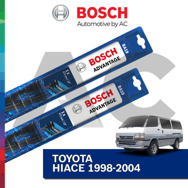 BOSCH Advantage Wiper Blade Set for TOYOTA Hiace 1998-2004 (19"/19") | Lazada PH