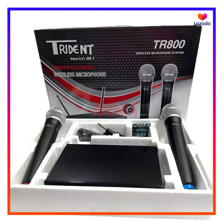 ORIGINAL TRIDENT PROFESSIONAL DUAL HANDHELD WIRELESS MICROPHONE TR-800 | Lazada PH