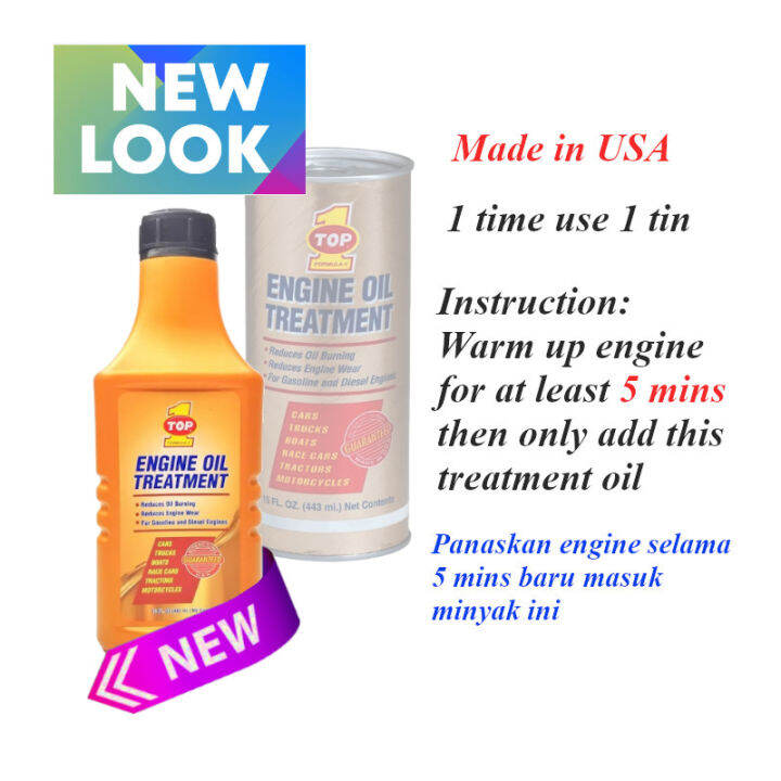 Engine Oil Treatment TOP 1 443ml For Engine Car Truck Tractor ...