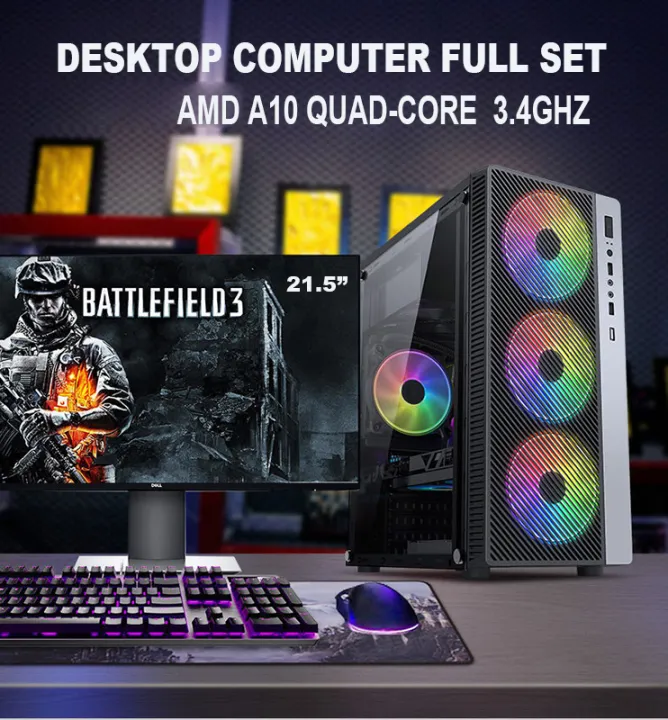 Desktop Computer Set PC Full Set for Gaming PC Full Set Core AMD A10 ...