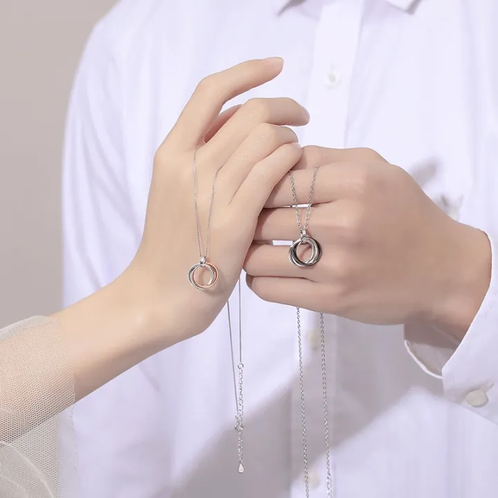 Kawiia S925เงินสเตอร์ลิงชุบทองคนรักสร้อยคอสำหรับผู้ชายและผู้หญิงหรูหราแฟชั่นเครื่องประดับกระดูก ...