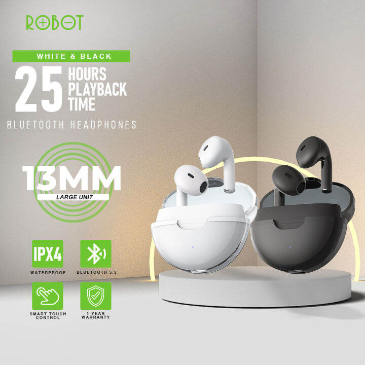 Robot TWS Wireless Earphone Flybuds T20 Original Bluetooth 5.3 - 1 Year ...