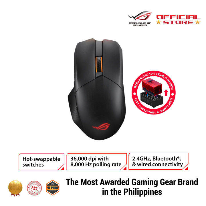 ROG Chakram X Origin wireless RGB gaming mouse with next-gen 36,000 dpi ...