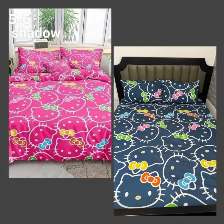 Hello Kitty Character Design 3 in 1 Canadian Cotton Bedsheet Set ...