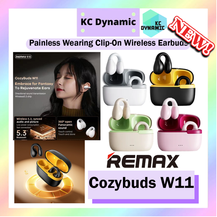 Remax Cozybuds W11 Painless Wearing Clip-On True Wireless Earbuds Premium Bluetooth Earbuds Ear ...