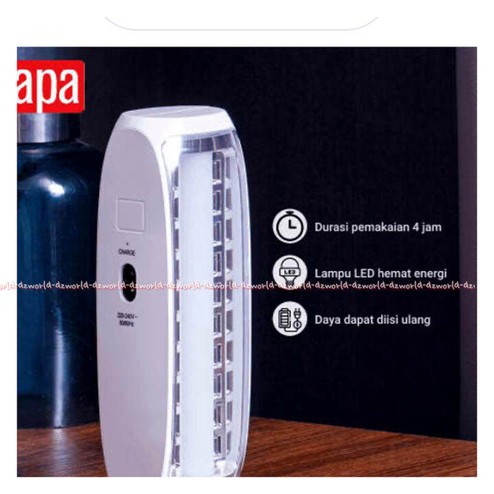 Apa Emergency Light LED 6w Lampu Darurat Emergenci Bisa Di Charge Kabel ...