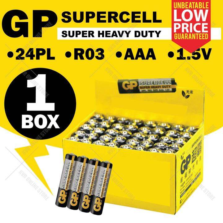 GP SUPERCELL Super Heavy Duty AAA 1.5V Battery Batteries 1BOX | Lazada