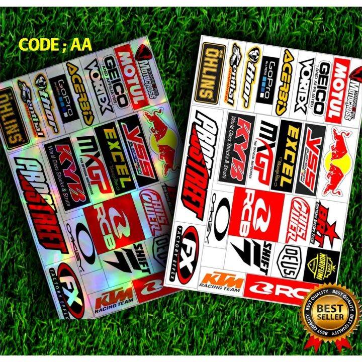 AA Sticker Pack Stiker Racing / Sponsor Balap Paket OS STIKER | Lazada ...