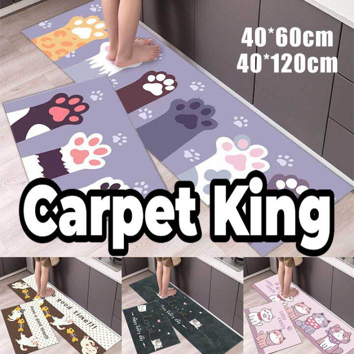 【CARPET KING】Kitchen Rug Sets 2 Piece(120X40 +60X40CM) Non-Slip Soft ...