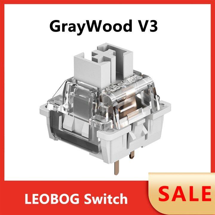 LEOBOG GrayWood V3 Switch Linear Gray Switches for Custom Mechanical ...