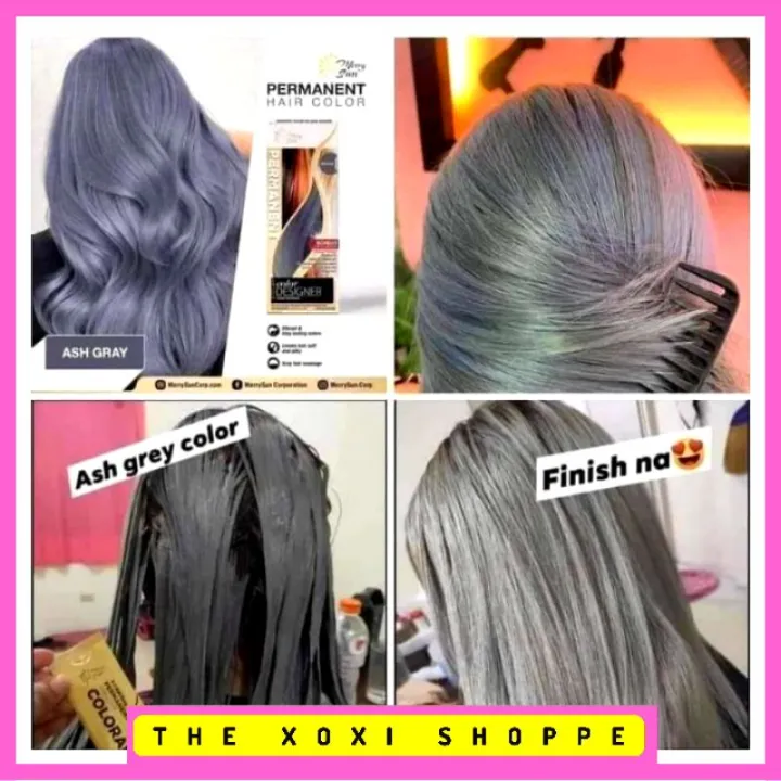 Ash Gray Permanent Hair Color | Merry Sun | Hair Must Be Bleached At ...