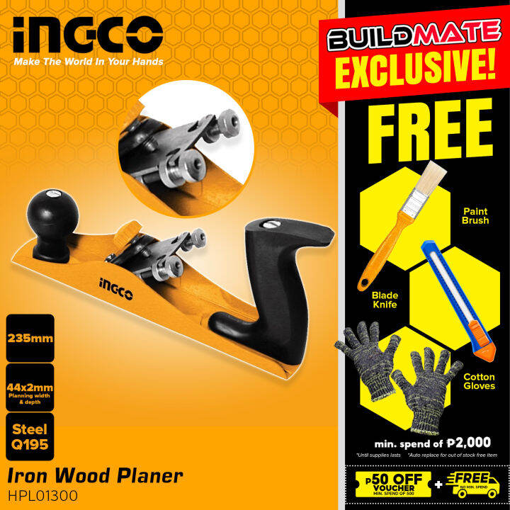 INGCO Iron Wood Planer 235mm HPL01300 •BUILDMATE• IHT | Lazada PH