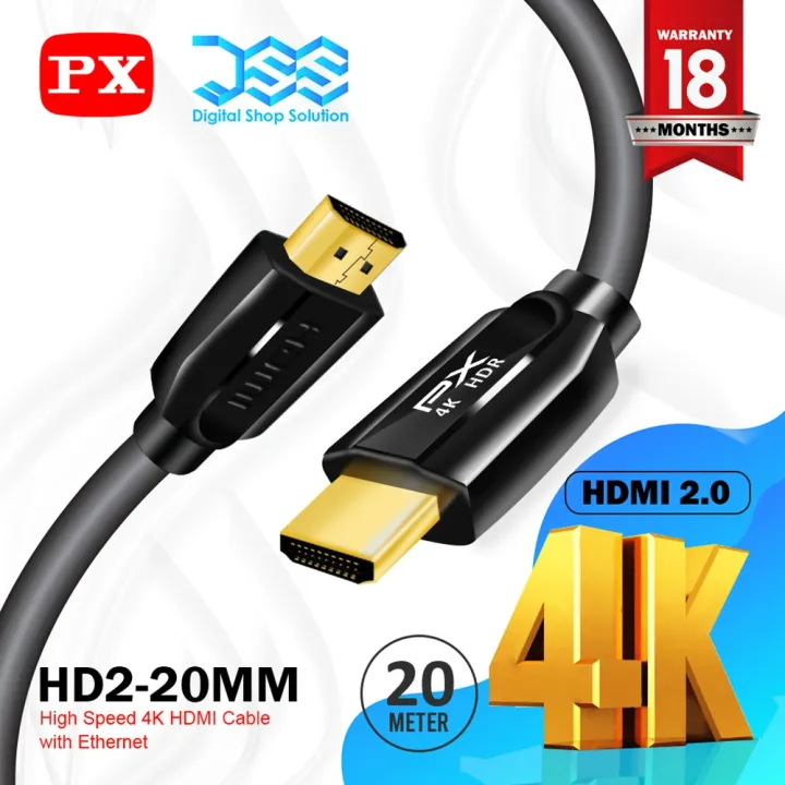 Kabel HDMI 4K HDR ARC HDMI Cable Ethernet 20 meter PX HD2-20MM | Lazada ...