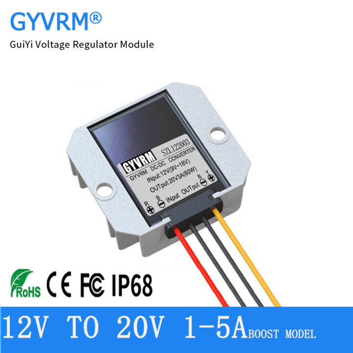 GYVRM 12V to 20V 5A 100W Voltage Booster DC Converter Step Up Regulator ...