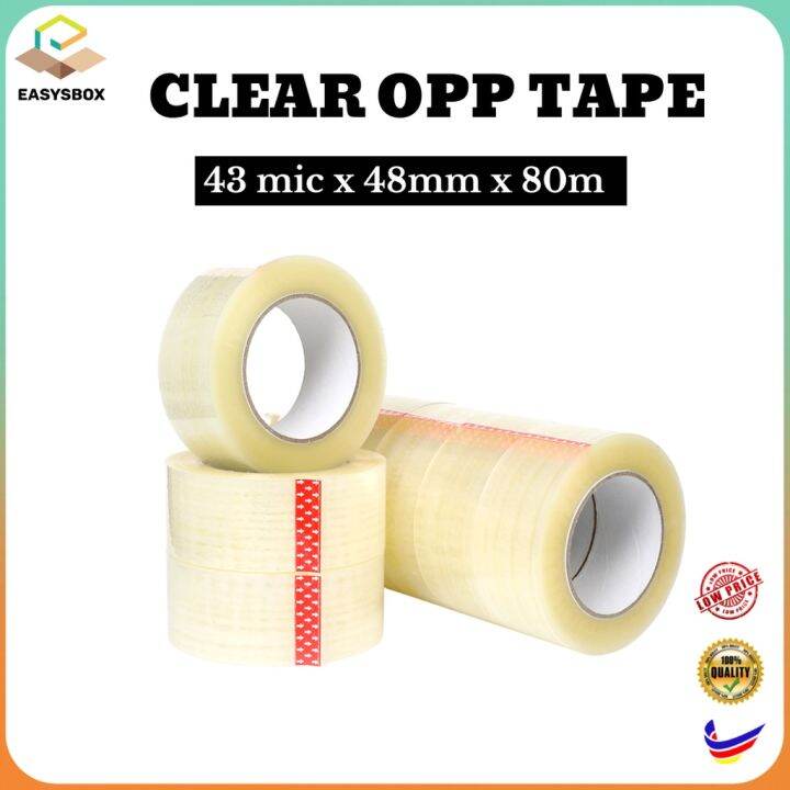 OPP Tape Clear 43mic x 48mm x 80M 1 PIECE | Lazada