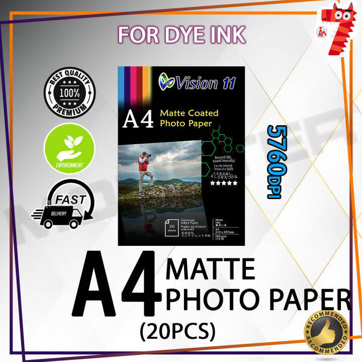 A4 Matte Photo Paper 260gsm (20pcs/pkt) | Lazada