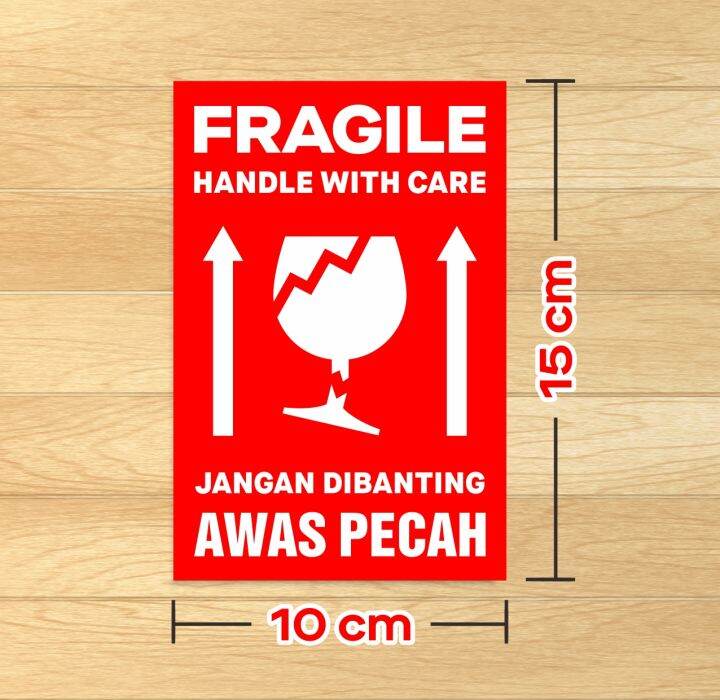 Stiker Label Fragile Handle with Care Sticker Awas Pecah Jangan ...