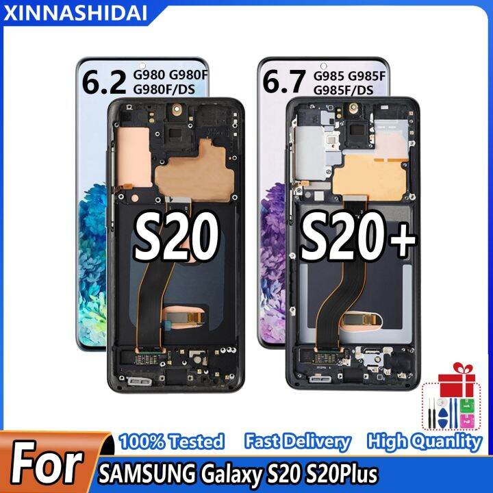 100% ทดสอบสุดยอด AMOLED สำหรับ Samsung Galaxy S20 S20บวกหน้าจอสัมผัส ...