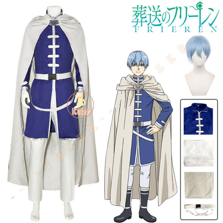 Himmel Cosplay Costume Wig Anime Frieren Beyond Journey's End Cloak ...