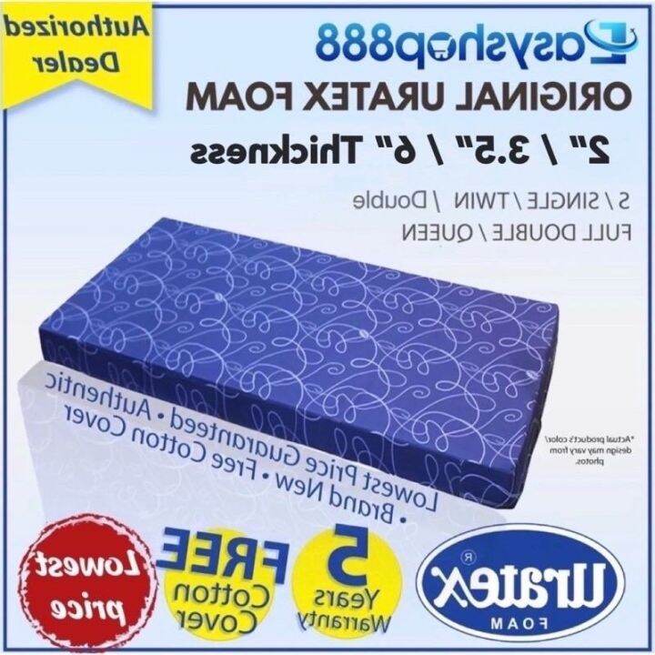 Uratex Straight Foam with Cover 2”/ 3.5”/ 6” inches thick ORIGINAL ...