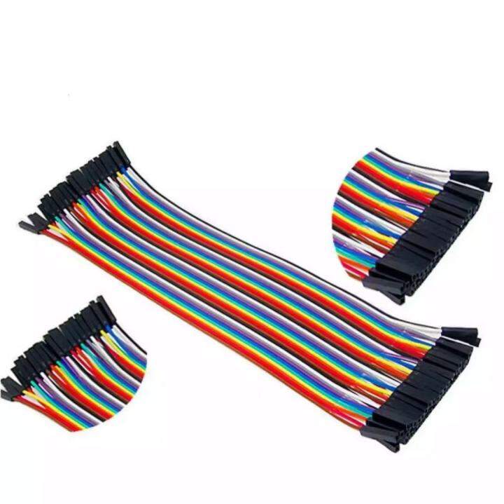 LALOVE 40 Pin Spacing Pin Headers 20cm WITH 2.54mm Color Jumper Wire ...