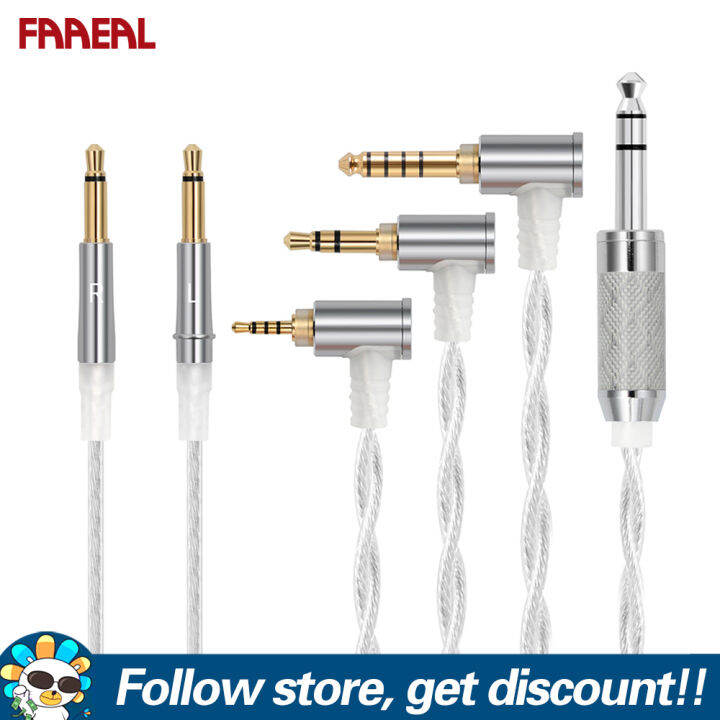 FAAEAL Copper Silver Plated Upgrade Cable 1.5M Length 6N OCC Silver ...