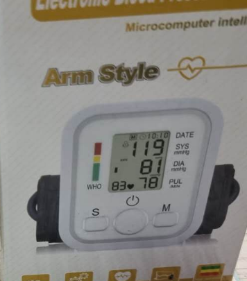 Cofoe Electronic Blood Pressure Monitor Heart Beat Monitor USB Charing Tri-color Backlight ...