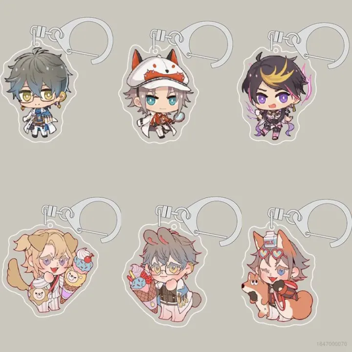 Vtuber LUXIEM Keychain Acrylic Keyring Anime NIJISANJI Vox Mysta Ike ...