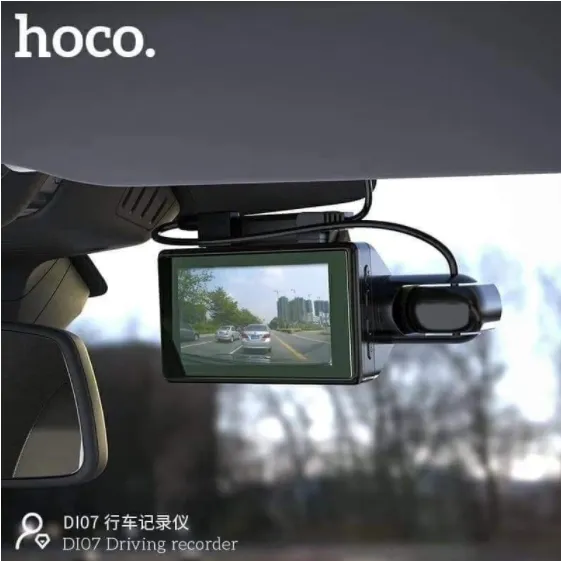 Hoco Premium Product DI07 Dual Cameras DRIVING RECORDER ↻ 360 Rotation ...