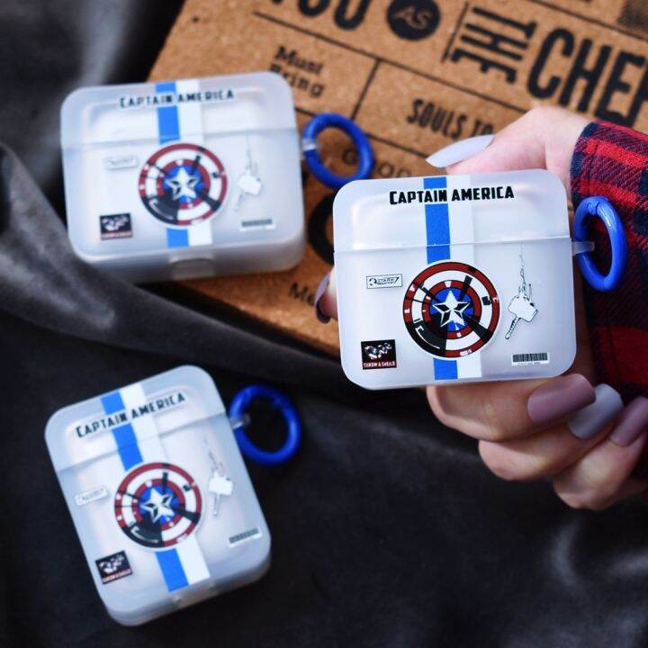 🔥ส่งจากไท🔥Captain America ชิลด์ เป็นที่นิยม เคส สำหรับ Airpods 3 pro ...