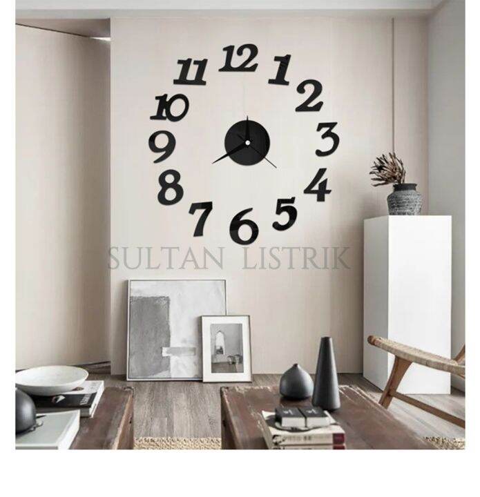 JAM DINDING TEMPEL DIY ANALOG 3D UNIK / JAM DINDING MODERN / GIANT ...