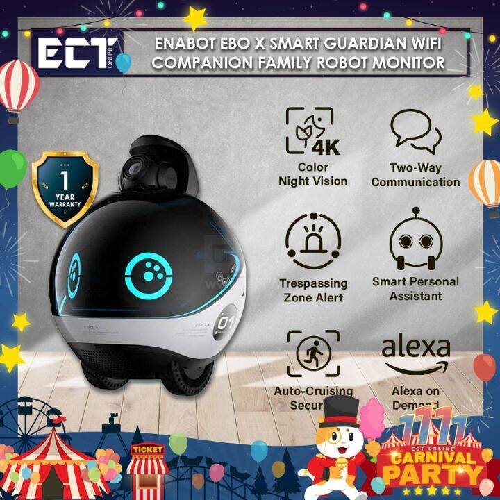 Enabot EBO X Smart Guardian WIFI Companion Family Robot Monitor With ...