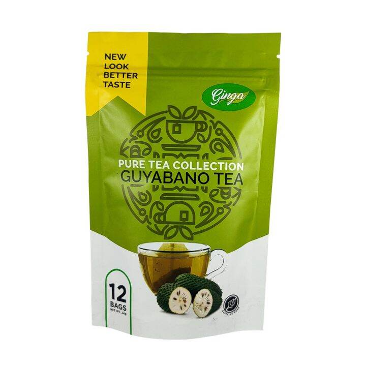 Ginga Pure Guyabano Tea 24g - Healthy Natural Herbal Tea Tsaa Soursop ...