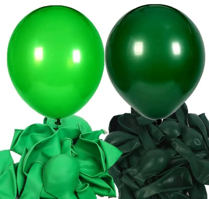 100 pcs Green Party Balloons 12 Inch light Green Balloon dark green ...