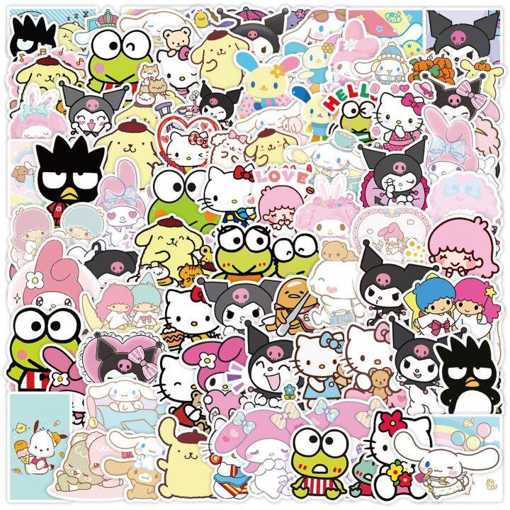 xs681-100 pcs Sanrio graffiti waterproof sticker | Lazada PH