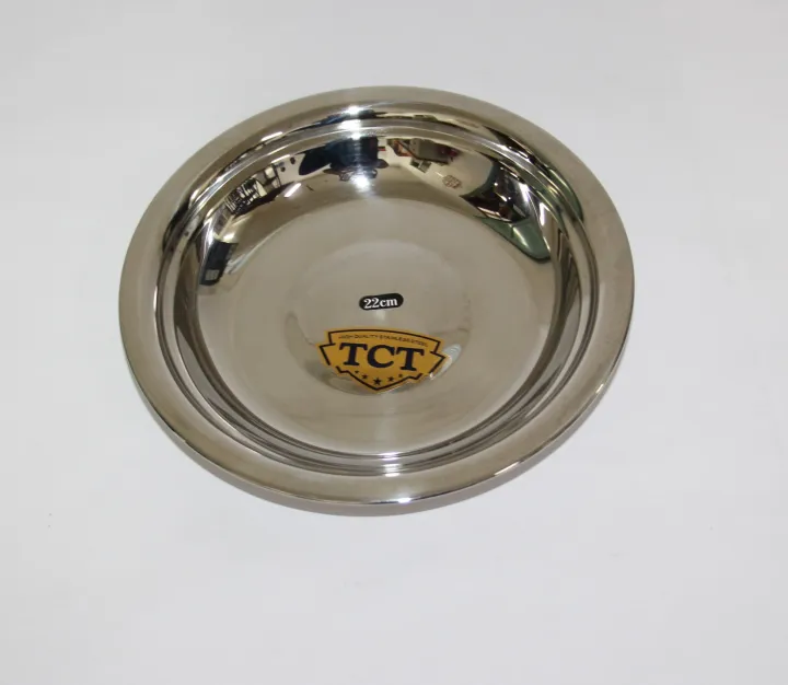 stainless steel deep dish plate 8025- 22cm | Lazada PH