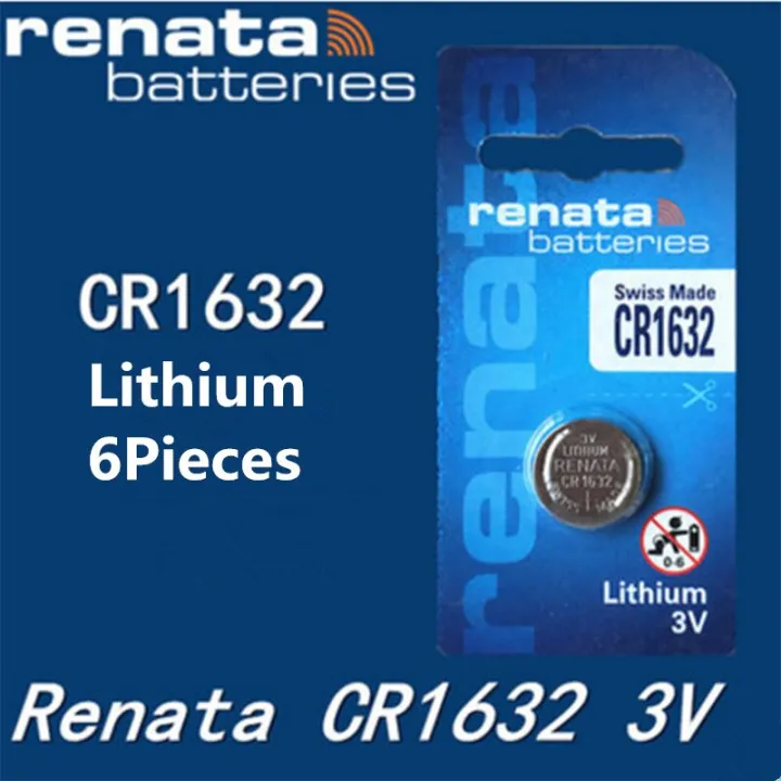 6Pcs/lot renata CR1632 CR 1632 3v Lithium Battery Remote control ...
