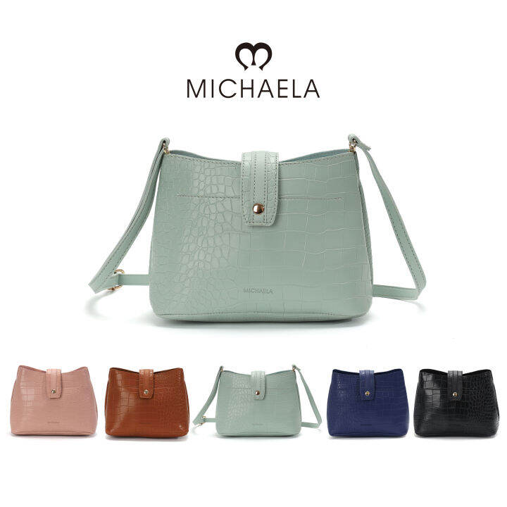 MICHAELA Crocodile Pattern Sling Bag for Women Adjustable Minimalist Chic Crossbody Bag MHB16024 ...