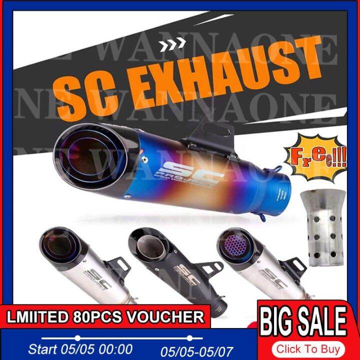 IN STOCK SC Project sniper 150 Exhaust Muffler With Silencer Motorcycle ...