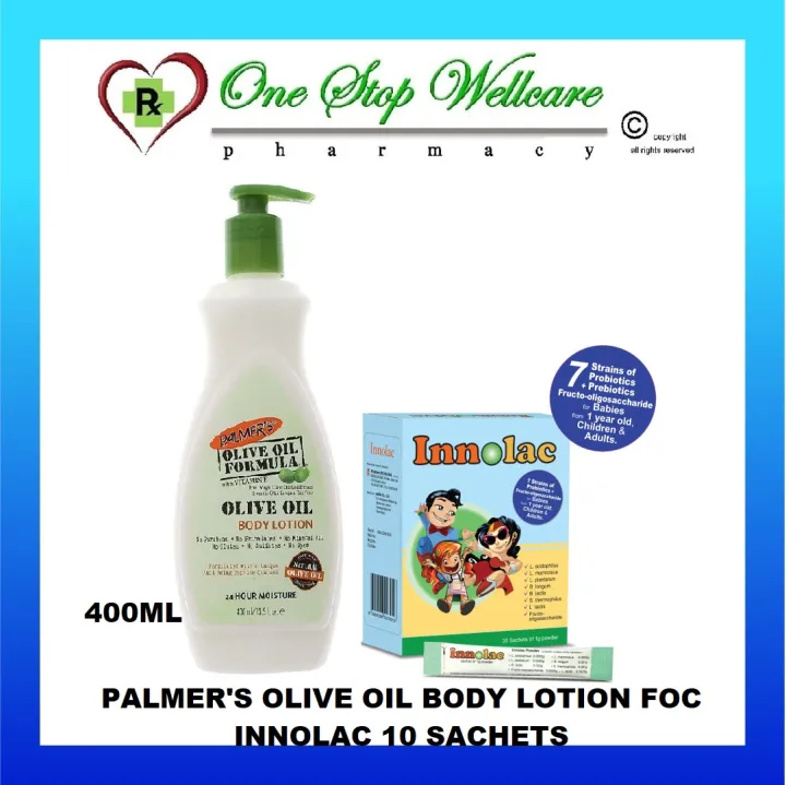 PALMER'S OLIVE OIL BODY LOTION 400ML FOC INNOLAC 10'S (EXP: 06/2026 ...