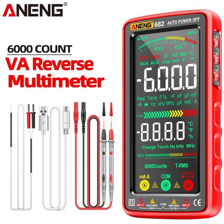 rof ANENG 682 Intelligent VA Reverse Multi Flow Meter AC/DC Ampere ...
