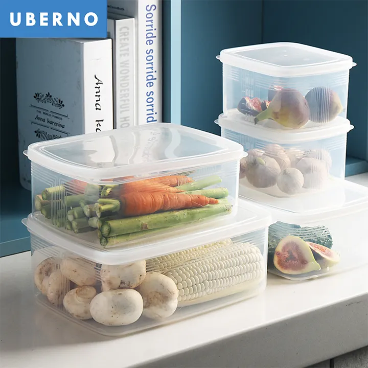 UBERNO Kitchen Rectangle Refrigerator Fruit Food Keeper Freezer Storage ...