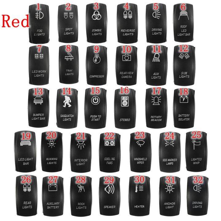 Laser Blue LED Light Rocker no-off switch Style Dual blacklit for Car ...