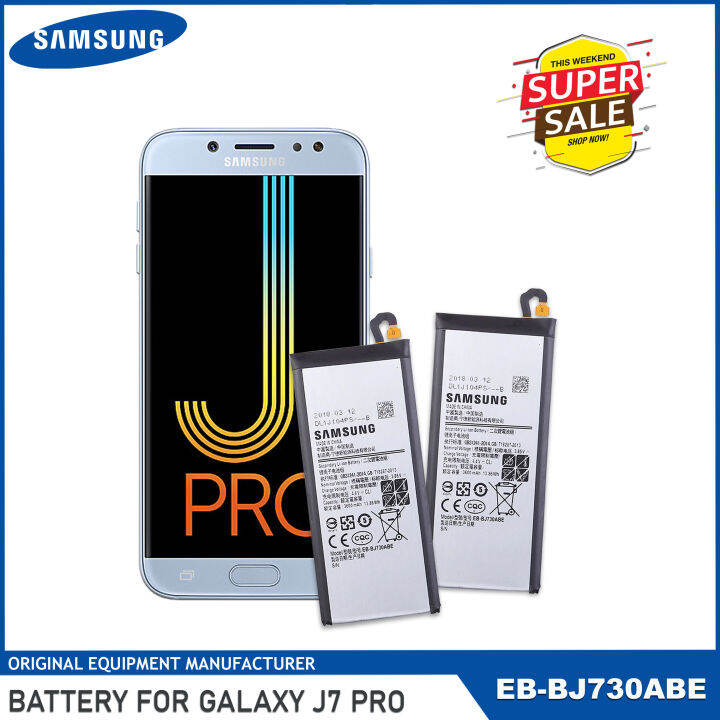 Battery for Samsung Galaxy J7 Pro SM-J730F Battery Model:EB-BJ730ABE ...