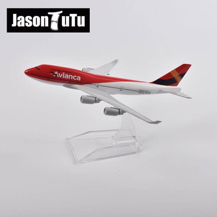 2023 JASON TUTU 16cm Avianca Boeing 747 Airplane Model Plane Model ...