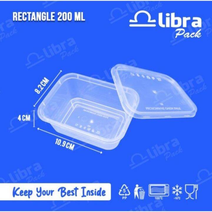 Thinwall Rectangle 200ml Persegi Panjang Kotak Makan Lazada Indonesia
