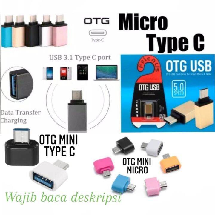 HOT GROSIRAN OTG MINI MICRO TO USB/OTG MINI TYPE C TO USB | Lazada Indonesia