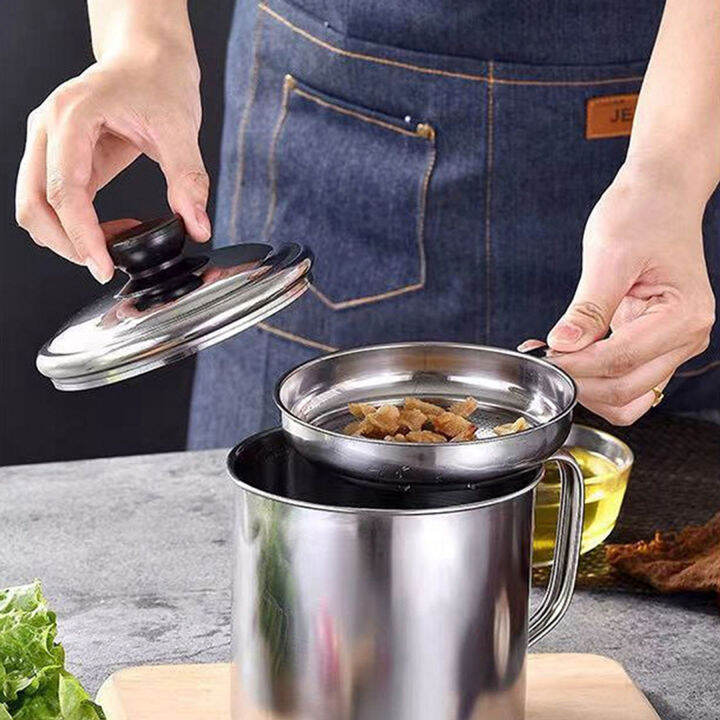 1.3L Stainless Steel Cooking Oil Filter Cup | Lazada PH