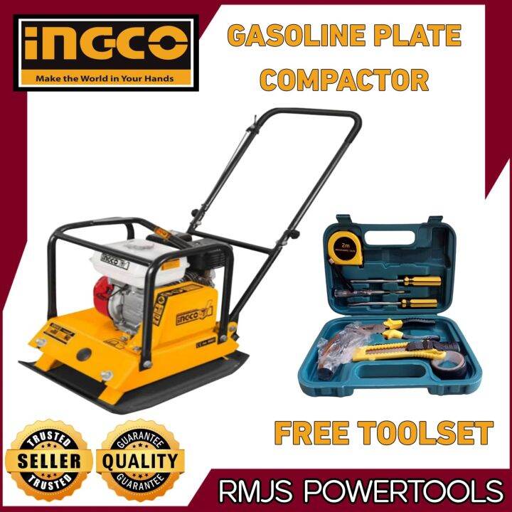 Ingco GCP100-2 Industrial Gasoline Plate Compactor 4.8KW 6.5HP with ...